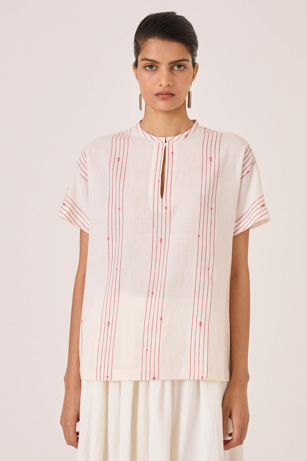 Asheni Red Striped Handwoven Top – The Summer House